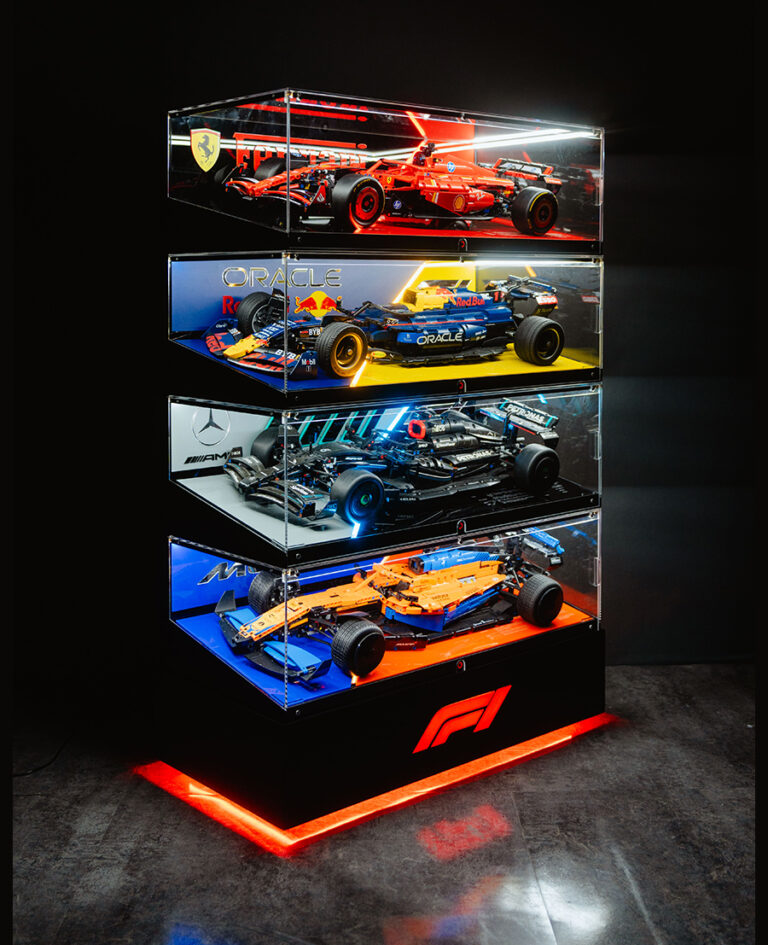 LED Display Case for LEGO F1 Race Cars | J.WOO Design