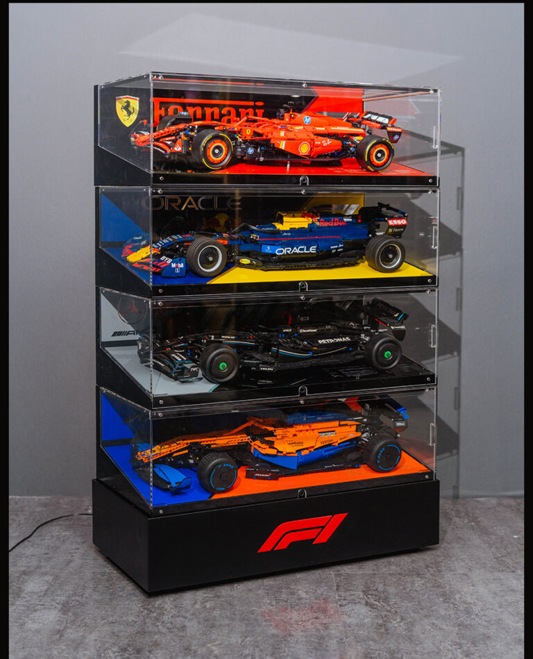 LED Display Case for LEGO F1 Race Cars | J.WOO Design